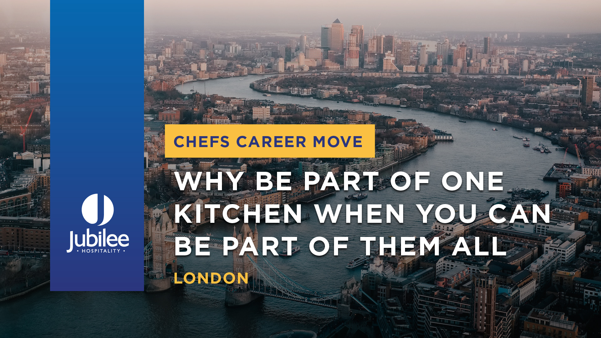 Become a hospitality recruitment consultant in London with Jubilee